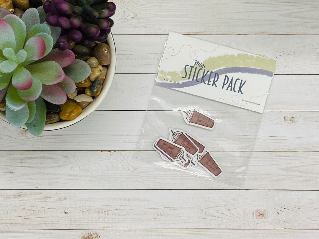 Mocha Frappe Sticker Pack Coffee Stickers Small Stickers - Etsy