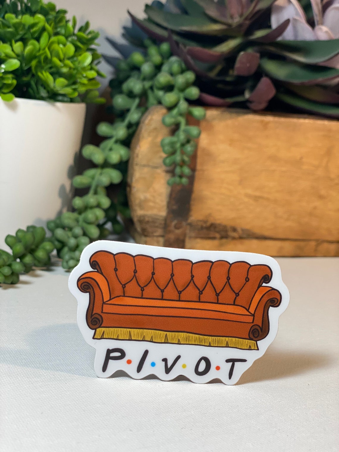 Pivot Friends Couch Sticker Ross Geller quote Friends TV | Etsy