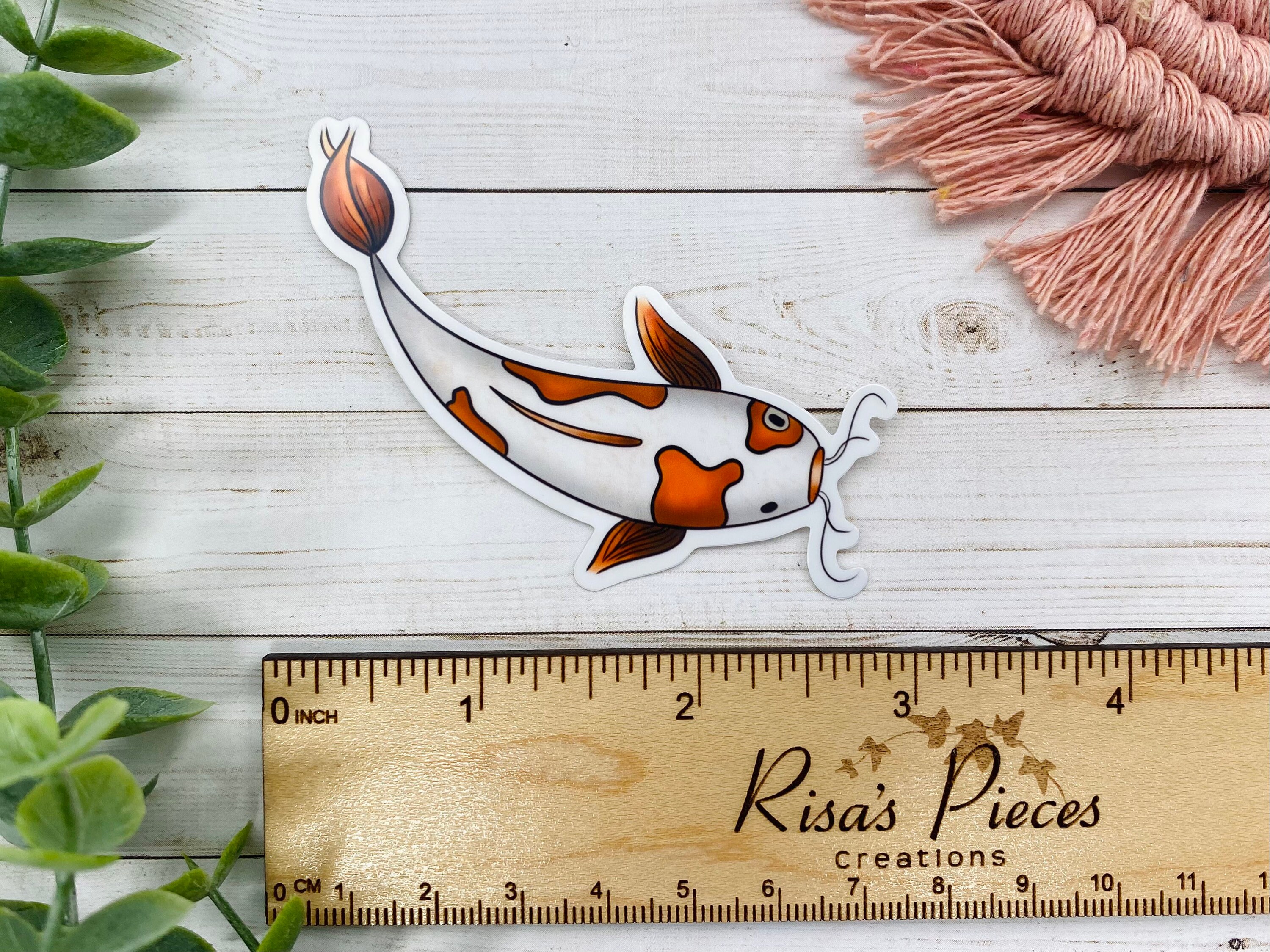 Koi Stickers Fish Stickers Water Bottle Stickers Cute | Etsy