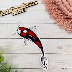 Koi Stickers, Fish Stickers, Water Bottle Stickers, Vinyl Stickers ...