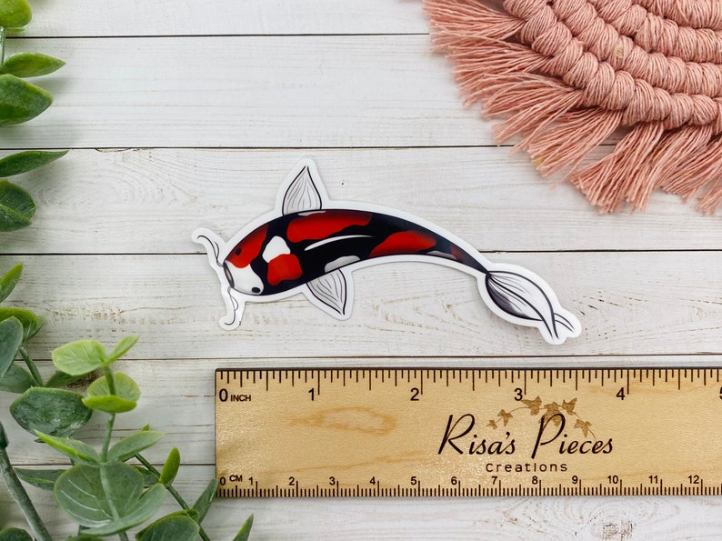 Koi Stickers, Fish Stickers, Water Bottle Stickers, Vinyl Stickers ...