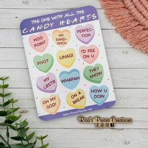 Friends Candy Hearts Sticker Sheet, Funny Valentine's Day Gift for ...