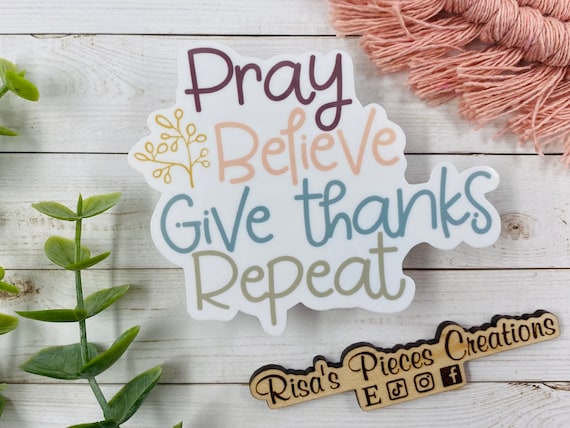 Prayer Sticker Pray Sticker Christian Sticker Have Faith | Etsy