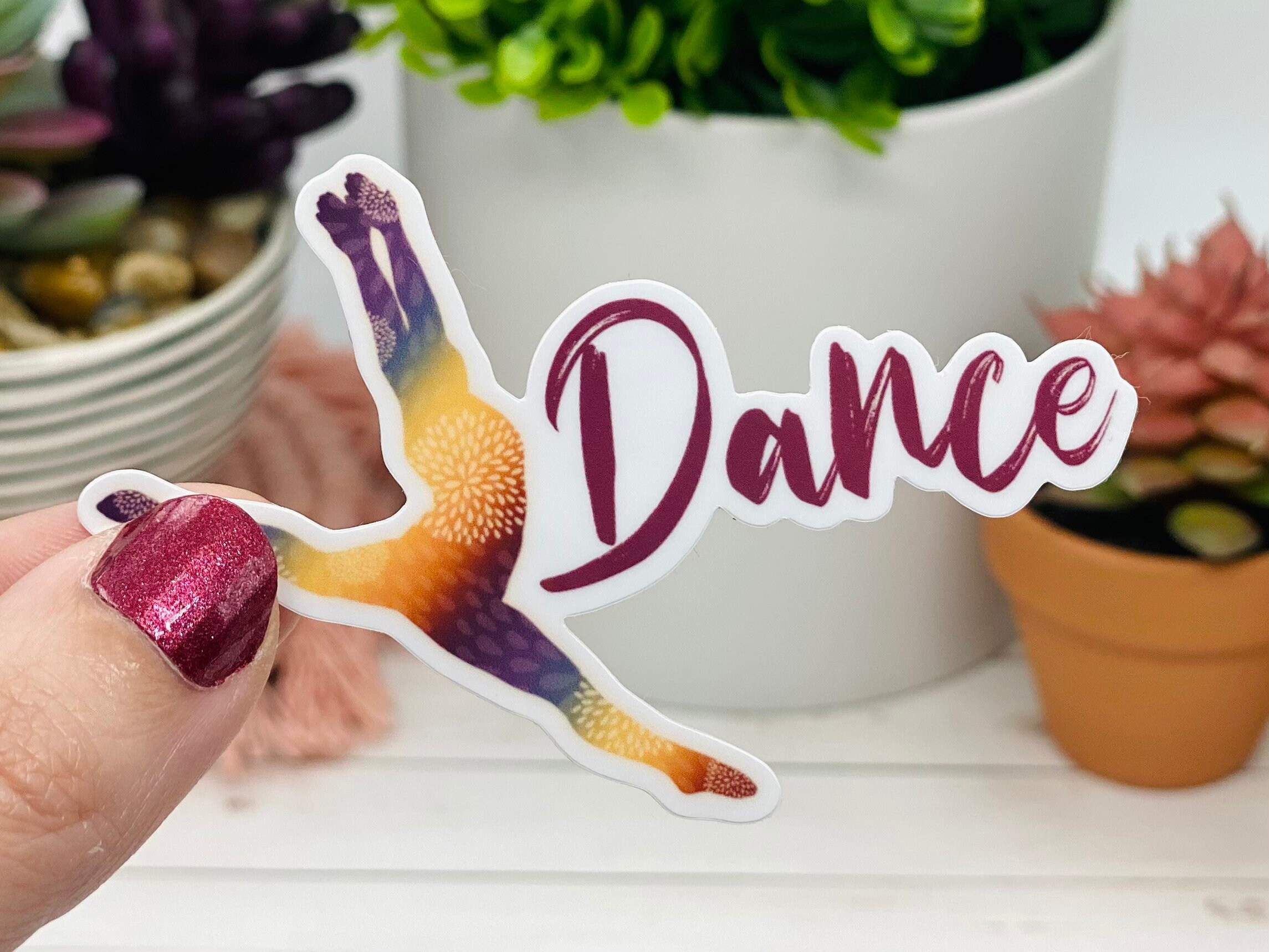 Dance Waterproof Sticker Rainbow Dancer Sticker Ballet | Etsy