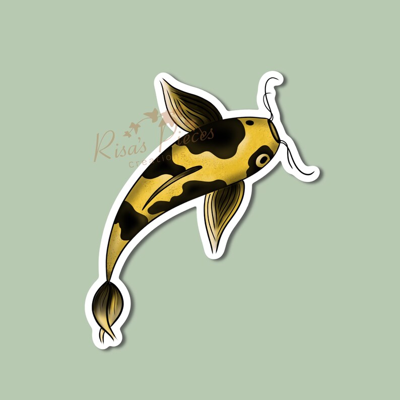 Koi Stickers, Fish Stickers, Water Bottle Stickers, Vinyl Stickers ...