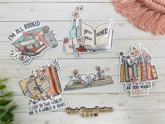 Bookish Stickers Gift for Reader for Teacher Book Lover - Etsy