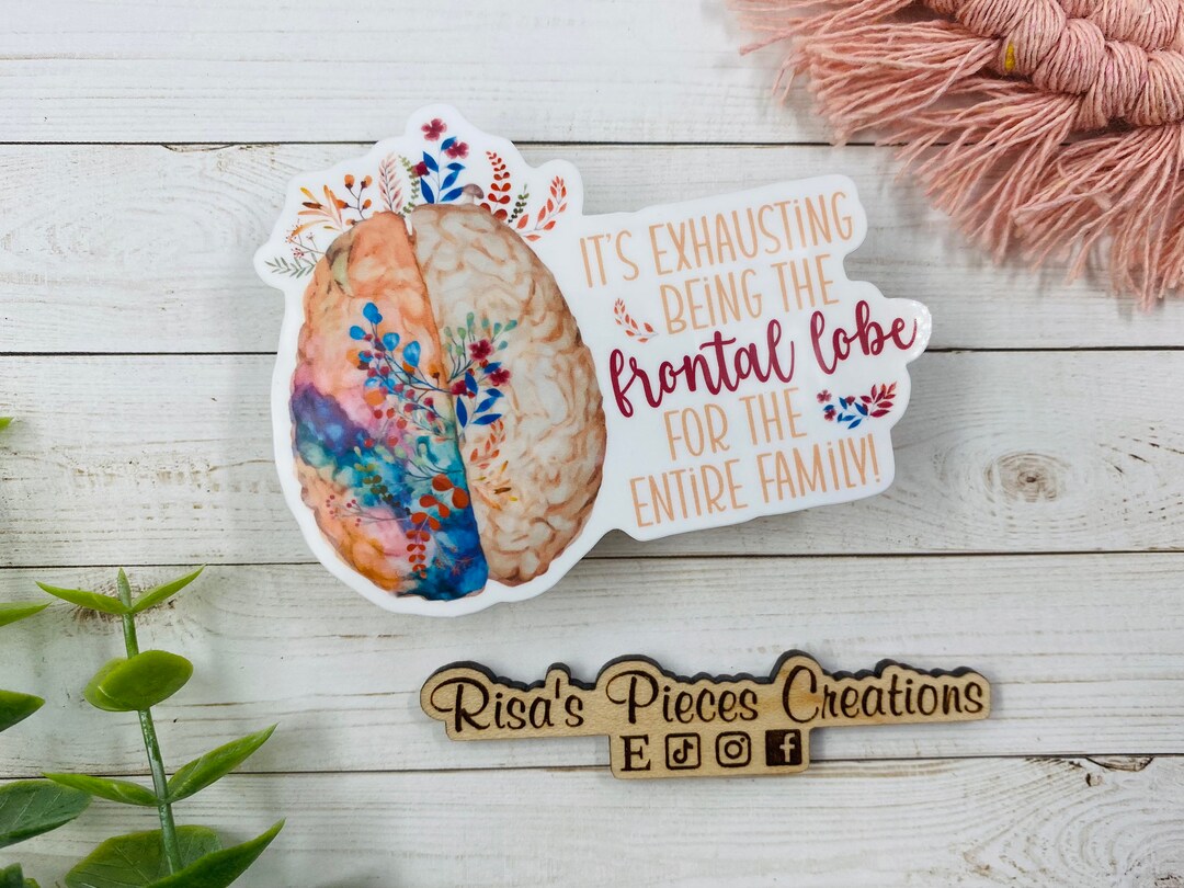 ADHD Sticker, Frontal Lobe Sticker, ADHD Brain, Gift for Mom ...