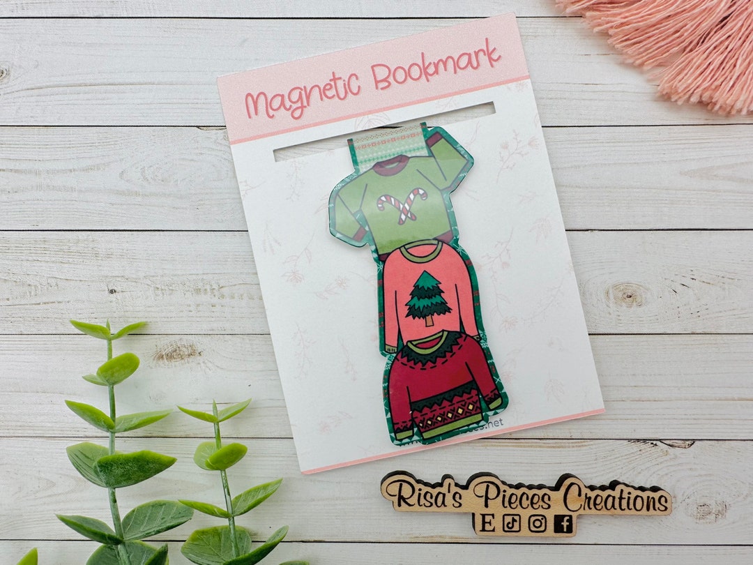 Ugly Sweater Magnetic Bookmark, Stocking Stuffer for Husband, Gift for ...