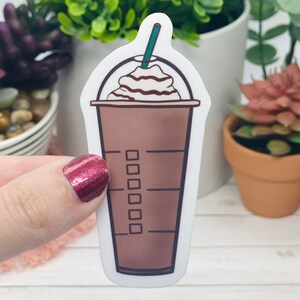 Mocha Frappe Sticker: Waterproof Vinyl Coffee Lover Decal - Etsy