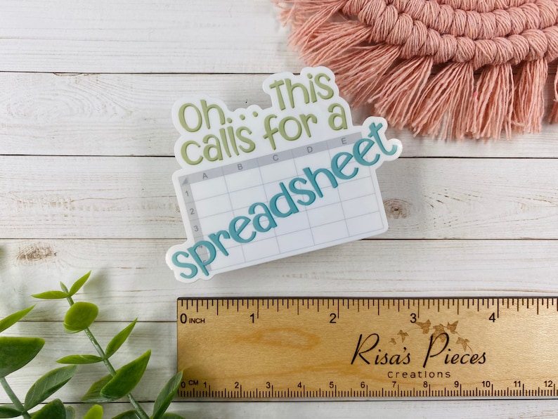 Spreadsheet Sticker for Coworker Funny Office Sticker Gift - Etsy