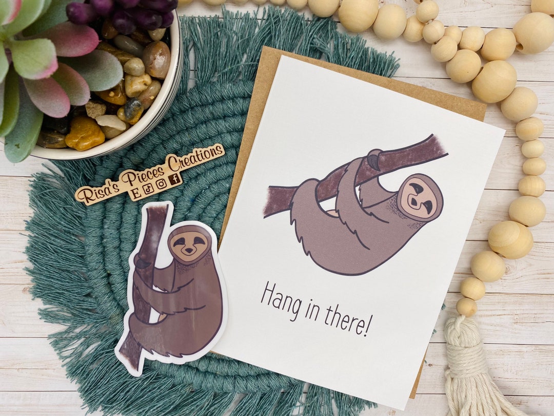 Linen Texture Hang in There Card, Greeting Cards, Blank Cards, Sympathy ...