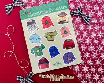 Ugly Christmas Sweater Sticker - Etsy