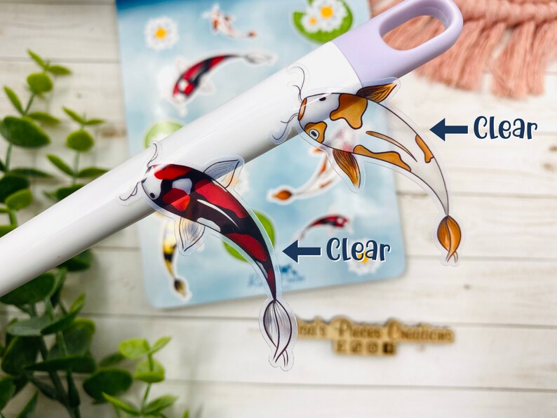 Koi Pond Sticker Sheet Koi Stickers Fish Sticker Lily Pad - Etsy