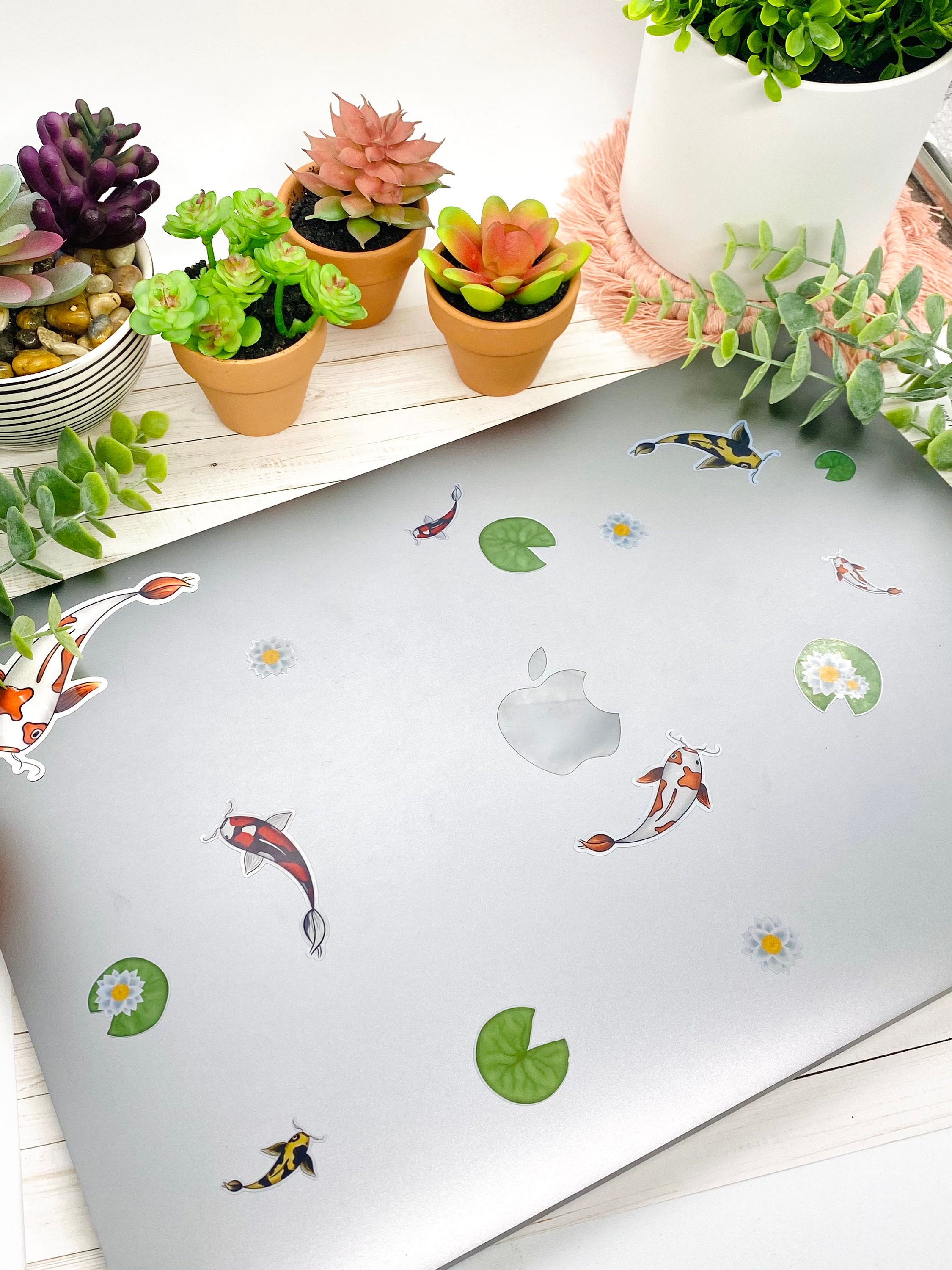 CLEAR Koi Pond Sticker Sheet Koi Stickers Fish Sticker Lily - Etsy UK