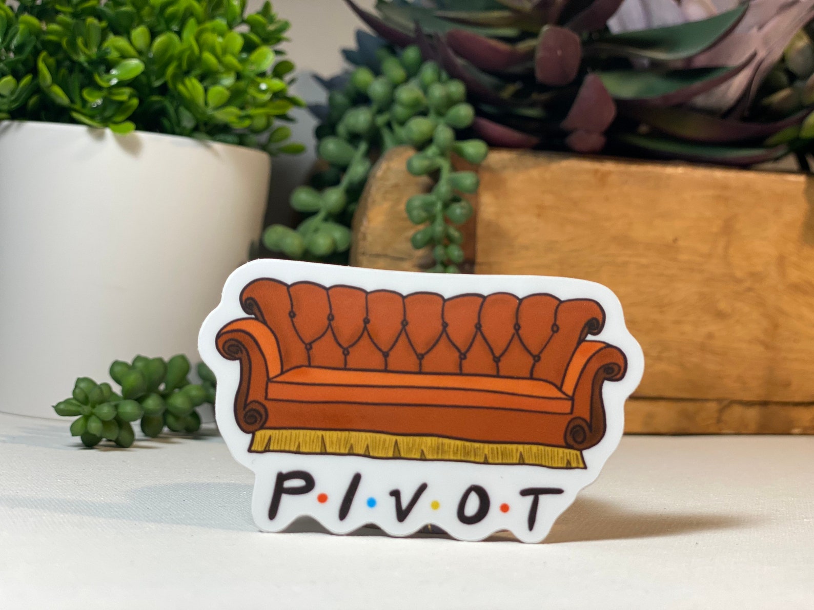 Pivot Friends Couch Sticker Ross Geller quote Friends TV | Etsy