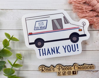Thank You Sticker for Mailman Mailbox 3" - Etsy