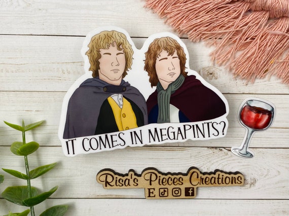 It Comes in Megapints Sticker It Comes in Pints Wine Glass | Etsy