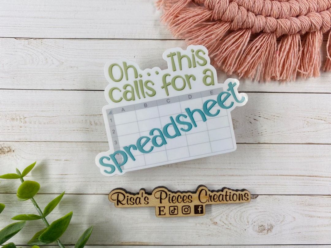Spreadsheet Sticker for Coworker, Funny Office Sticker, Gift for ...