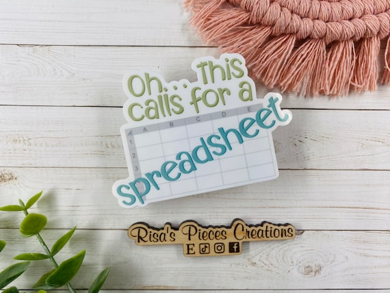Spreadsheet Sticker for Coworker Funny Office Sticker Gift - Etsy
