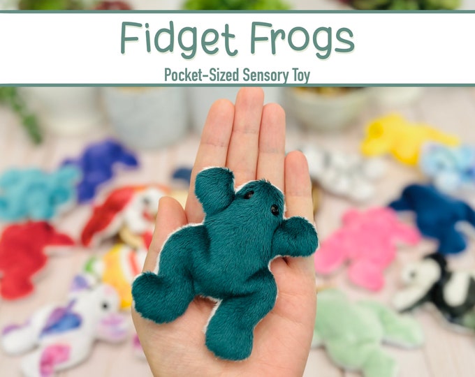 Weighted Frog Plushie Beanie Frog, Multiple Colors, Handmade Frog ...