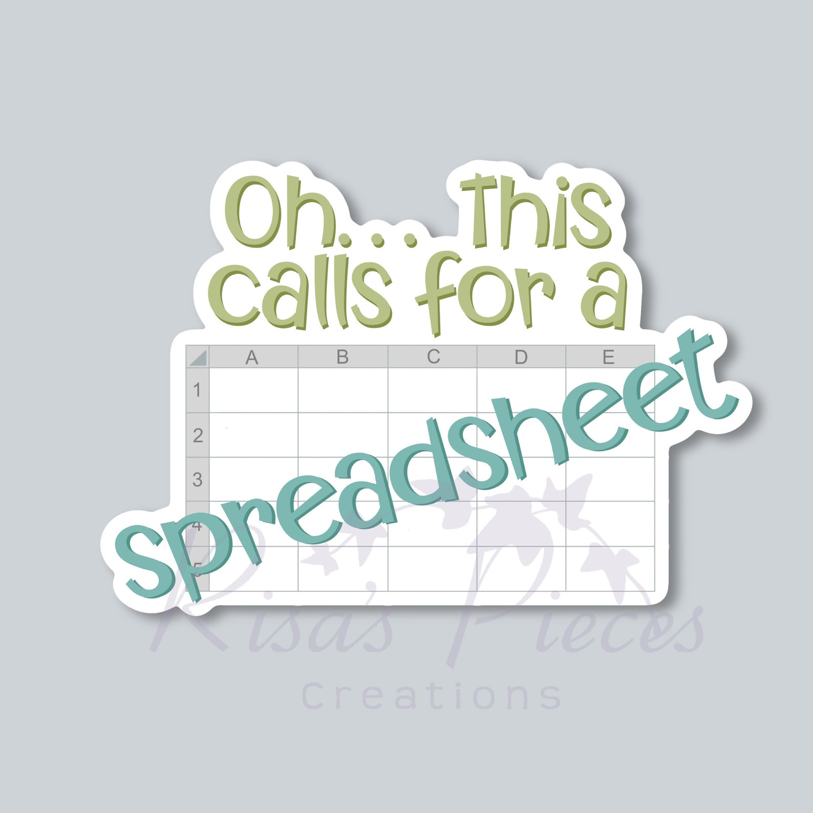 Spreadsheet Sticker for Coworker Funny Office Sticker Gift - Etsy