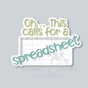 Spreadsheet Sticker for Coworker, Funny Office Sticker, Gift for ...