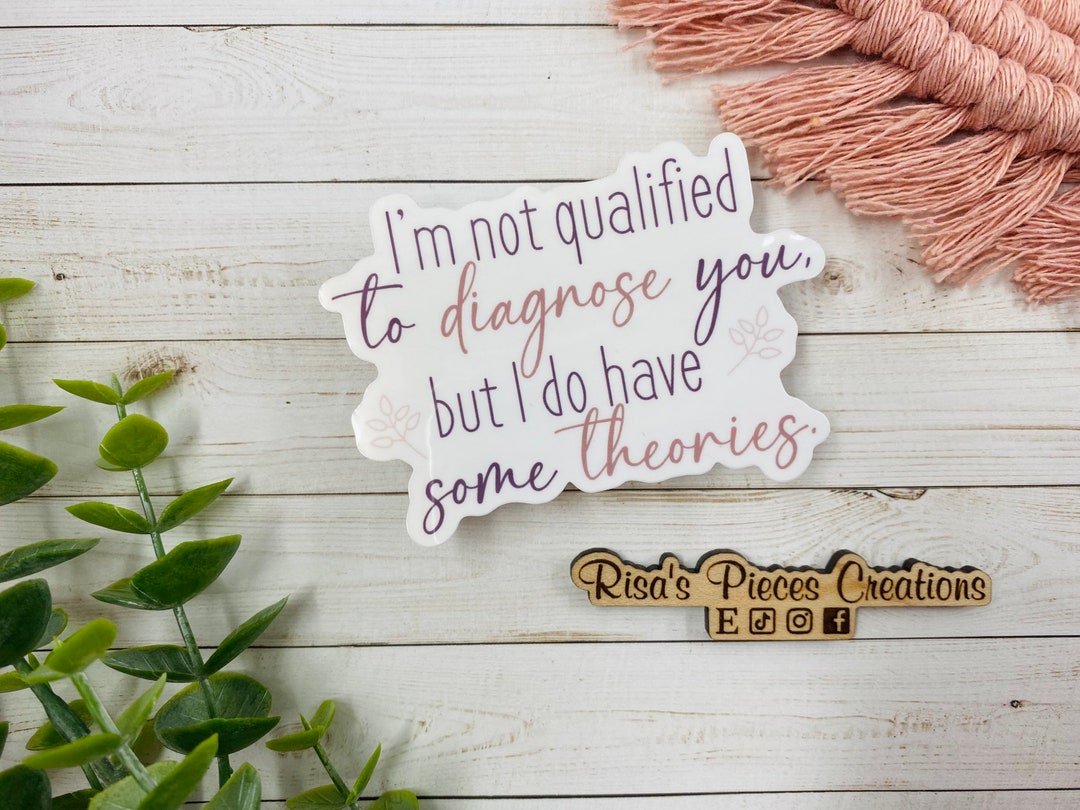 Funny Diagnosis Sticker Funny Sticker for Laptop Birthday - Etsy