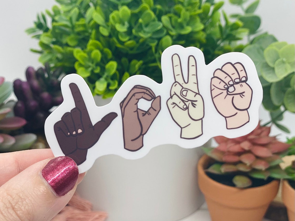 LOVE One Another Sign Language Sticker Sign Language - Etsy