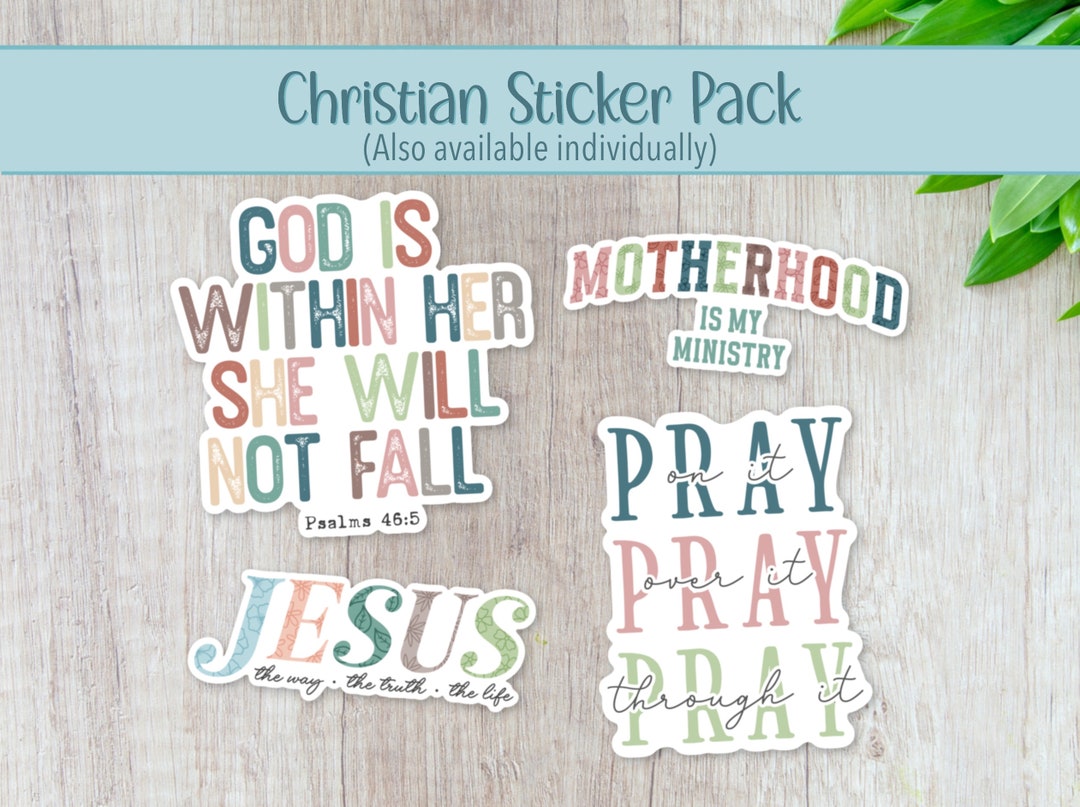 Christian Sticker Pack, Faith Based Stickers for Laptop, Best Friend ...