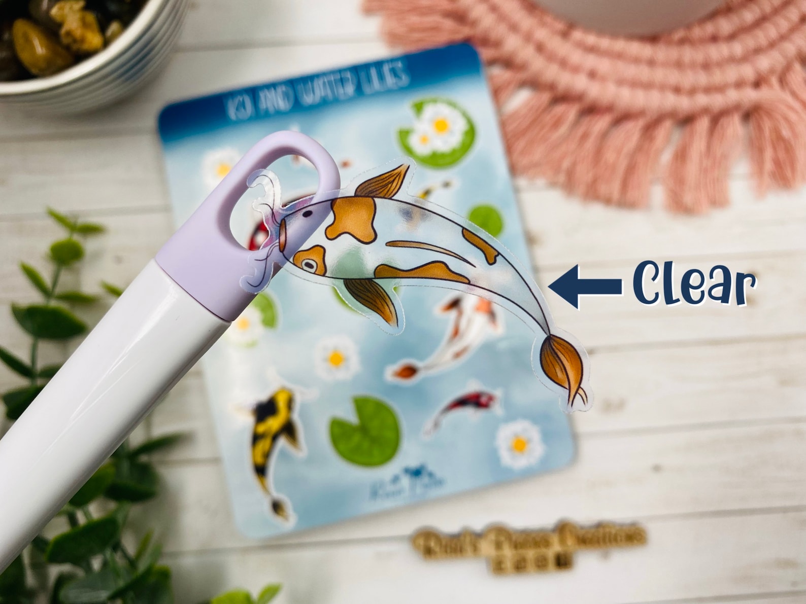 Koi Pond Sticker Sheet Koi Stickers Fish Sticker Lily Pad - Etsy