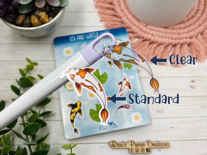 Koi Pond Sticker Sheet Koi Stickers Fish Sticker Lily Pad - Etsy