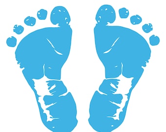 Baby Footprints Digital Design for Gender Reveal Baby Shower - Etsy