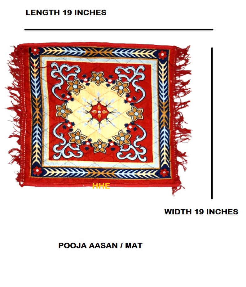 Pooja Aasan / Mat Made in Velvet Fabric FREE Shipping Across - Etsy