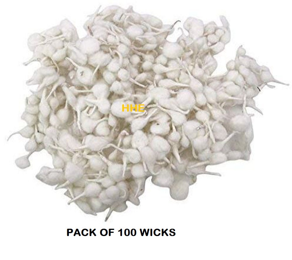 Pure Cotton Wicks White Color Round Shape Handmade - FREE Shipping ...