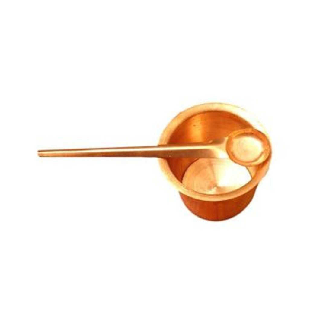 Copper Metal Panchpatra With Achmani FREE Express Shipping Across the ...