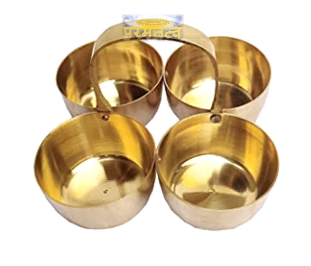 Brass Puja Rituals Roli Chawal Chandan Chopala Elaichi Mishri Haldi ...