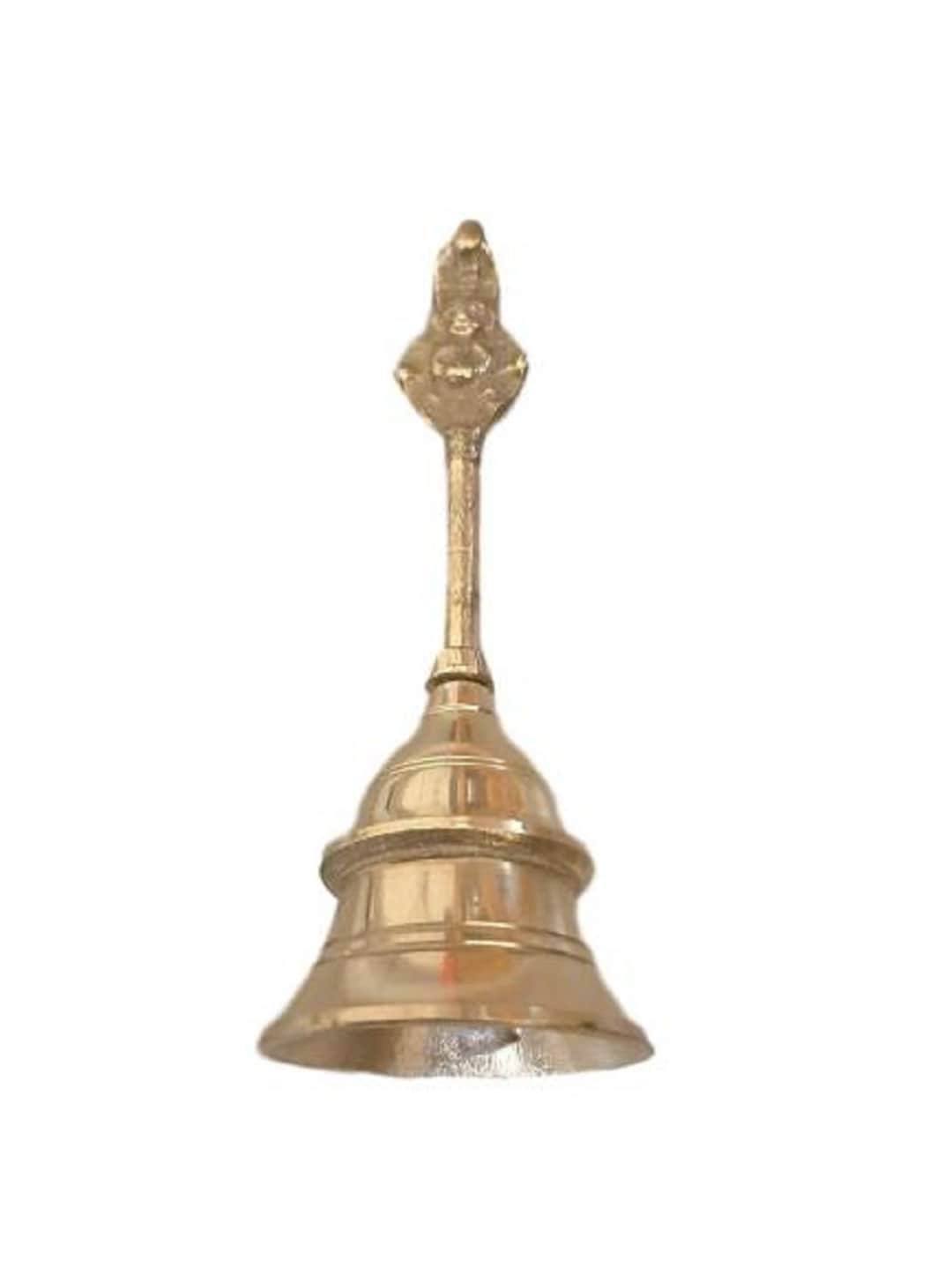 Brass Metal Pooja Ghanti/religious Hand Bell 6.5 Inches FREE Express ...