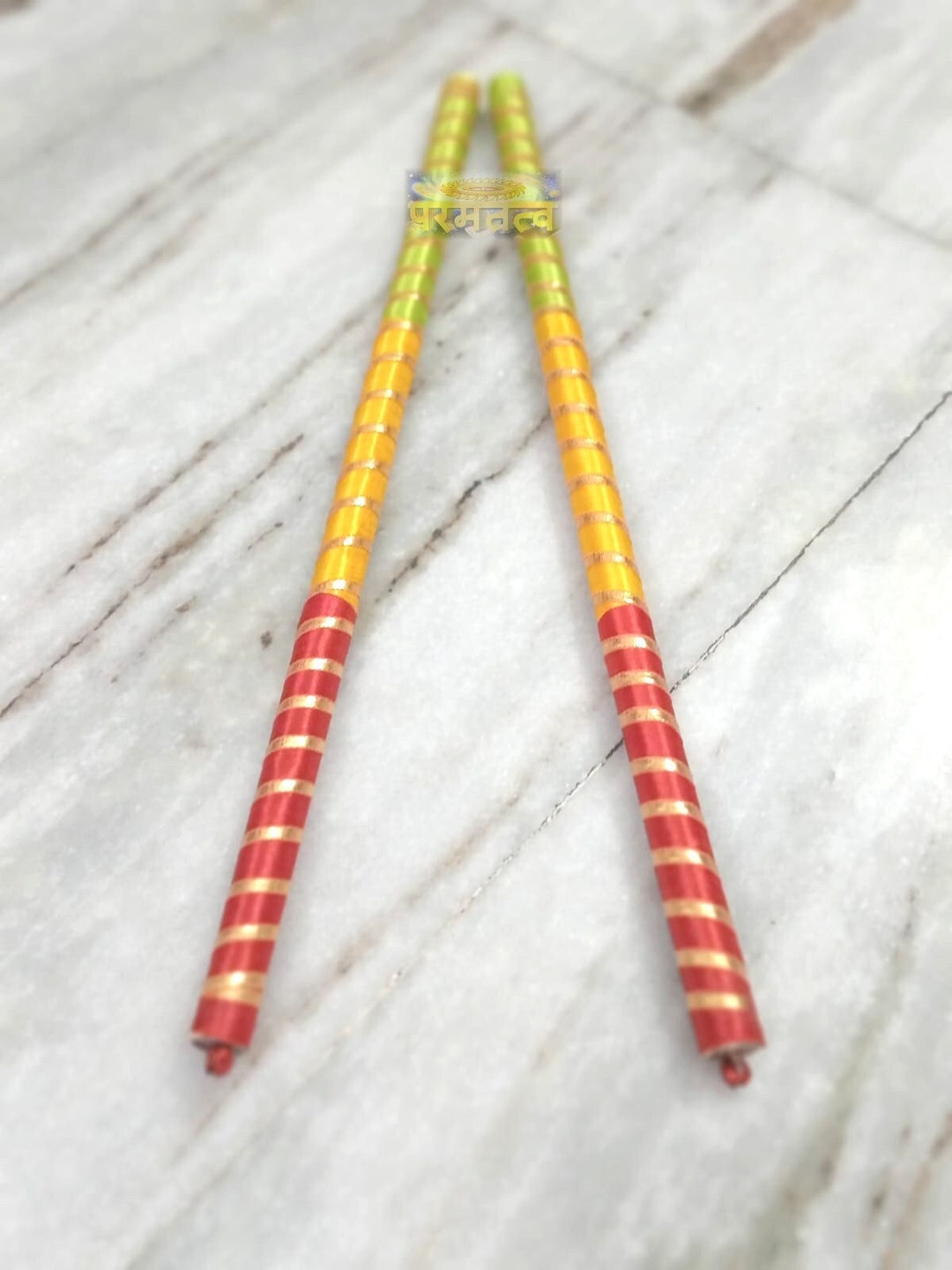 Wooden Multicolor Dandiya Garba Sticks for Adult Navratri Celebration ...