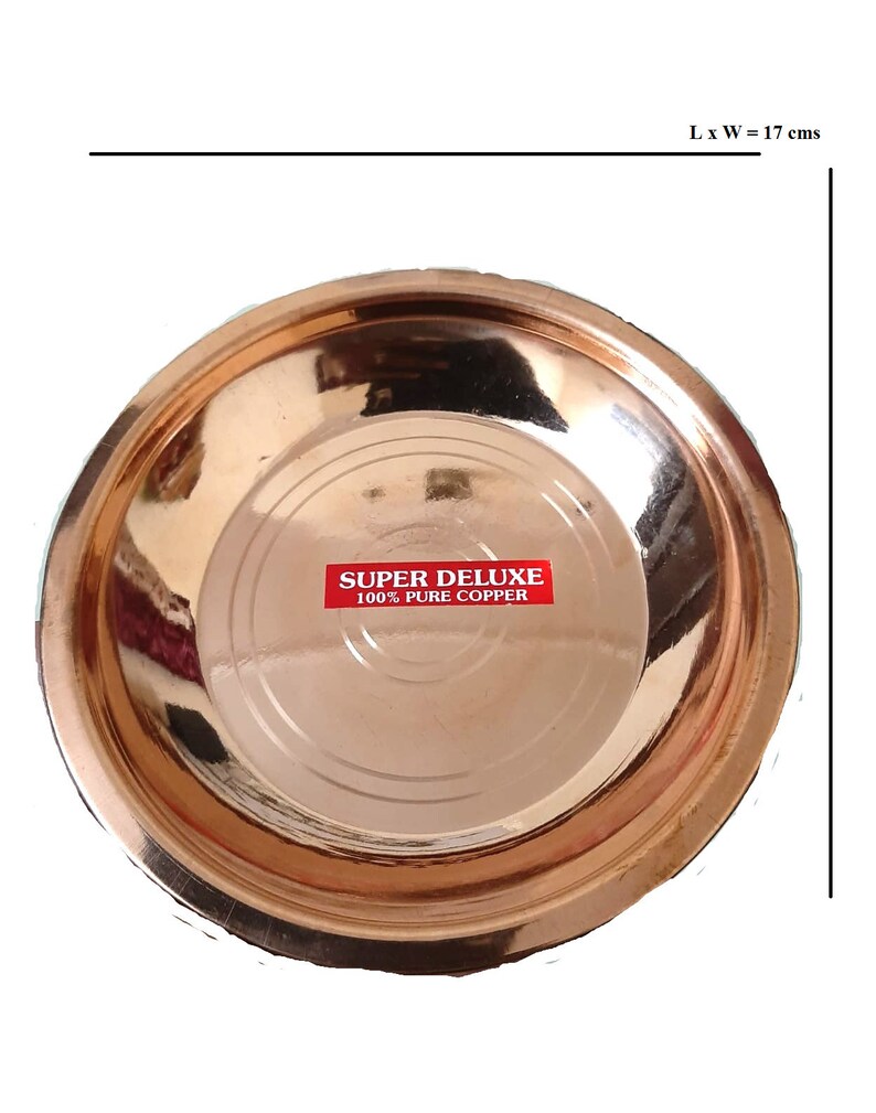 Copper Pooja Thali, Copper Plate, Tambe Ki Thali Premium Quality Heavy ...