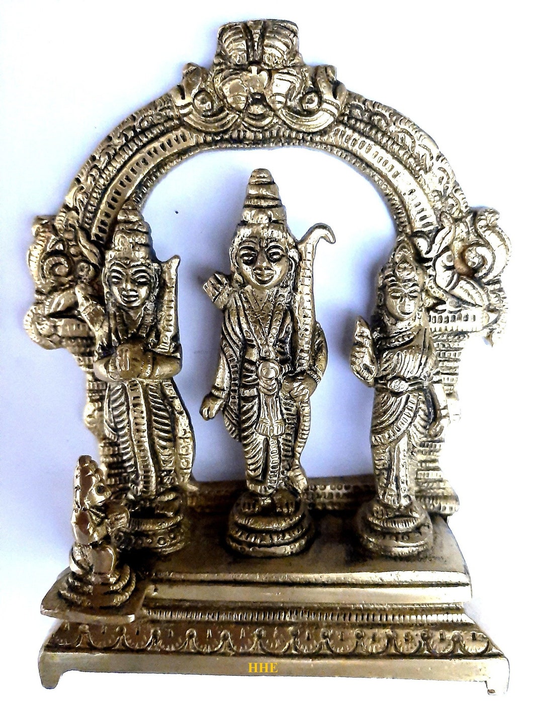 Brass Metal Shree Ram Darbar - Shree Ram Pariwar Idol for Pooja / Home ...