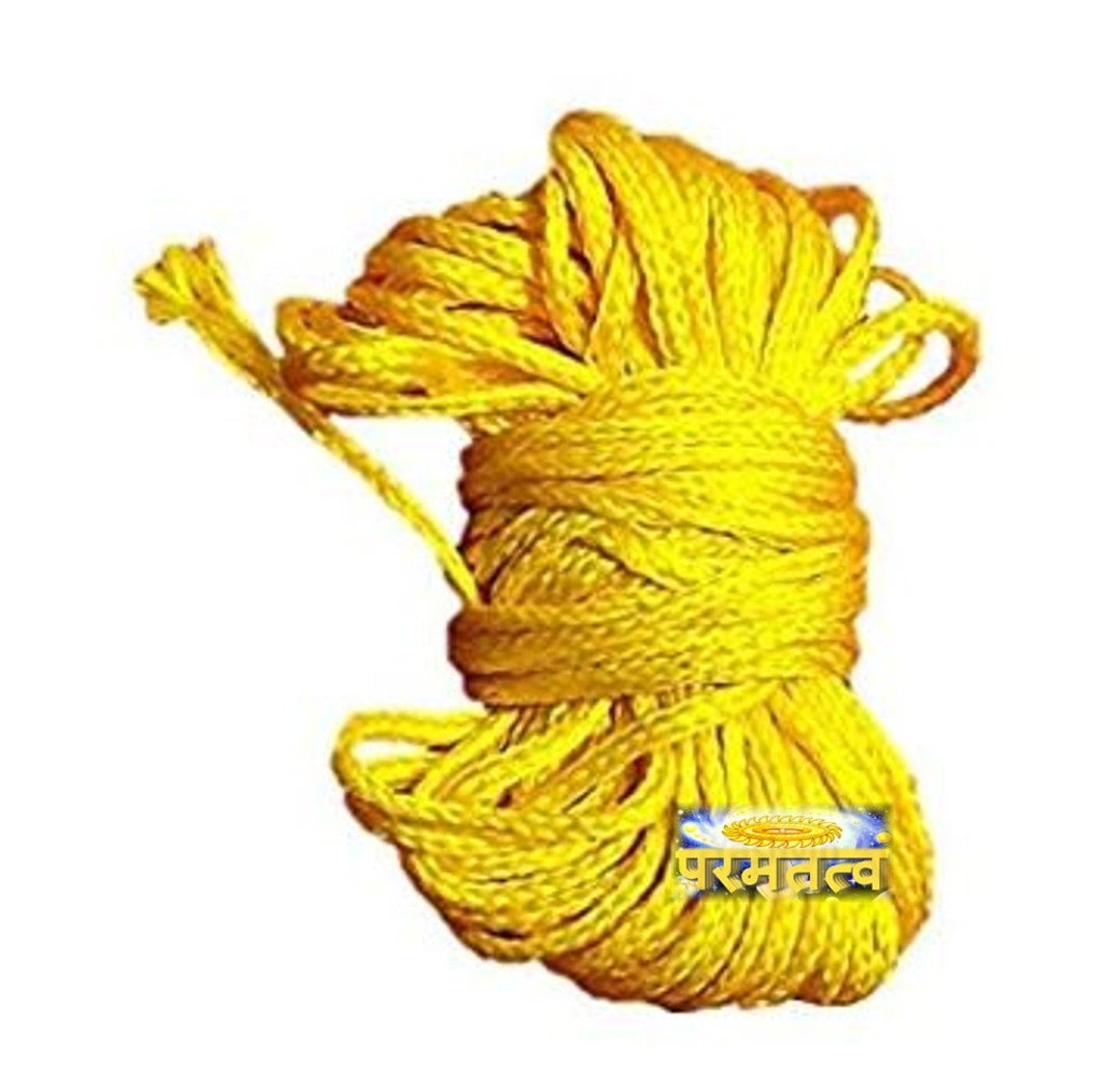 Yellow Silk Thread Peela Dora Peela Dhaga for Evil Eye Protection and ...