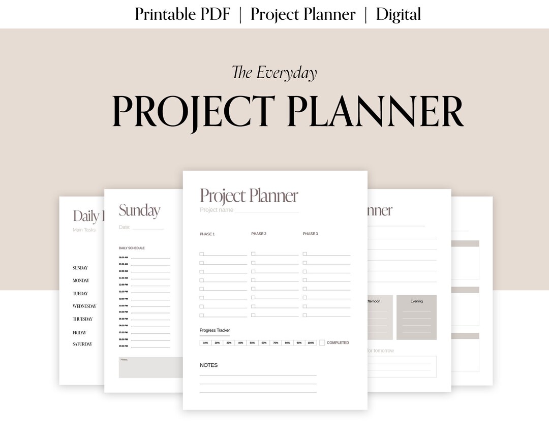 Digital Project Planner for Freelancer | Schedule Planner | Printable ...