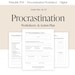 Printable Procrastination Worksheet, Digital Therapy Journal, Action ...