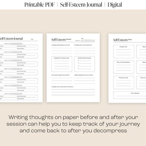 Digital Self-esteem Journal, Printable Confidence Boost, Self-help ...
