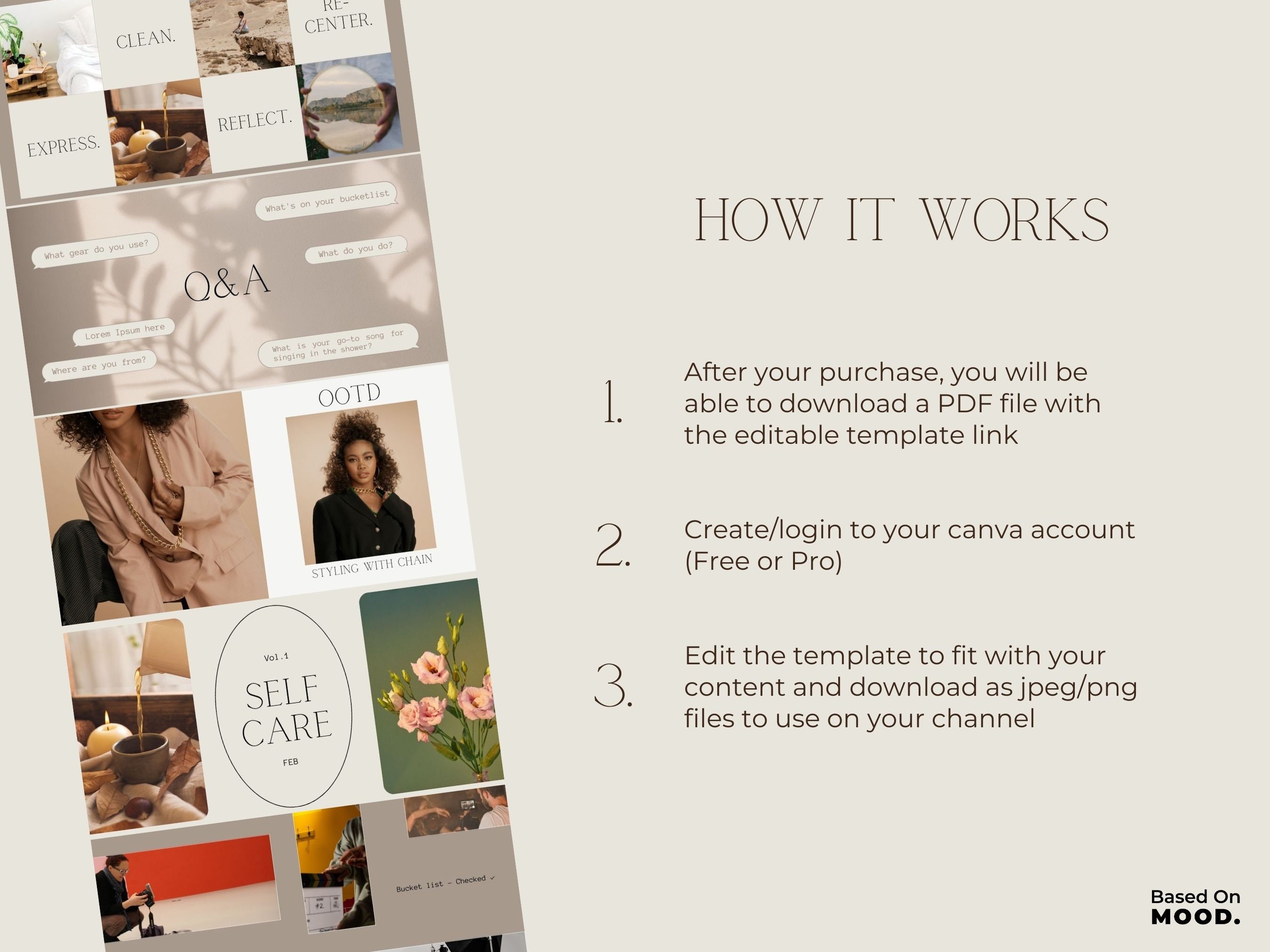 10 Youtube Thumbnails Template | Canva Template | Beige Design ...