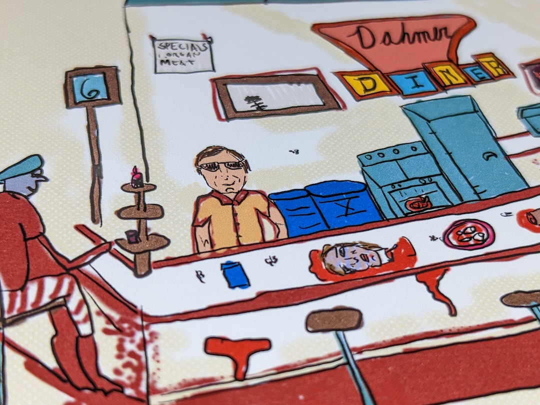 Jeffrey Dahmer Art Dahmer Diner Art Original Serial Killer - Etsy