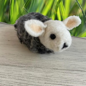 White & Black Sheep Friend | Felted Sheep Friend, Handcrafted Sheep ...