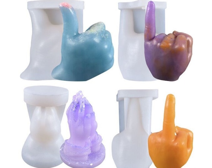 Hand Silicone Molds, Thumbs Up, Gesture, OK, Yeah, Victory, Finger ...