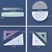 Ruler and Protractor Set of 4 Resin Mold Silicone Ruler Mold - Etsy