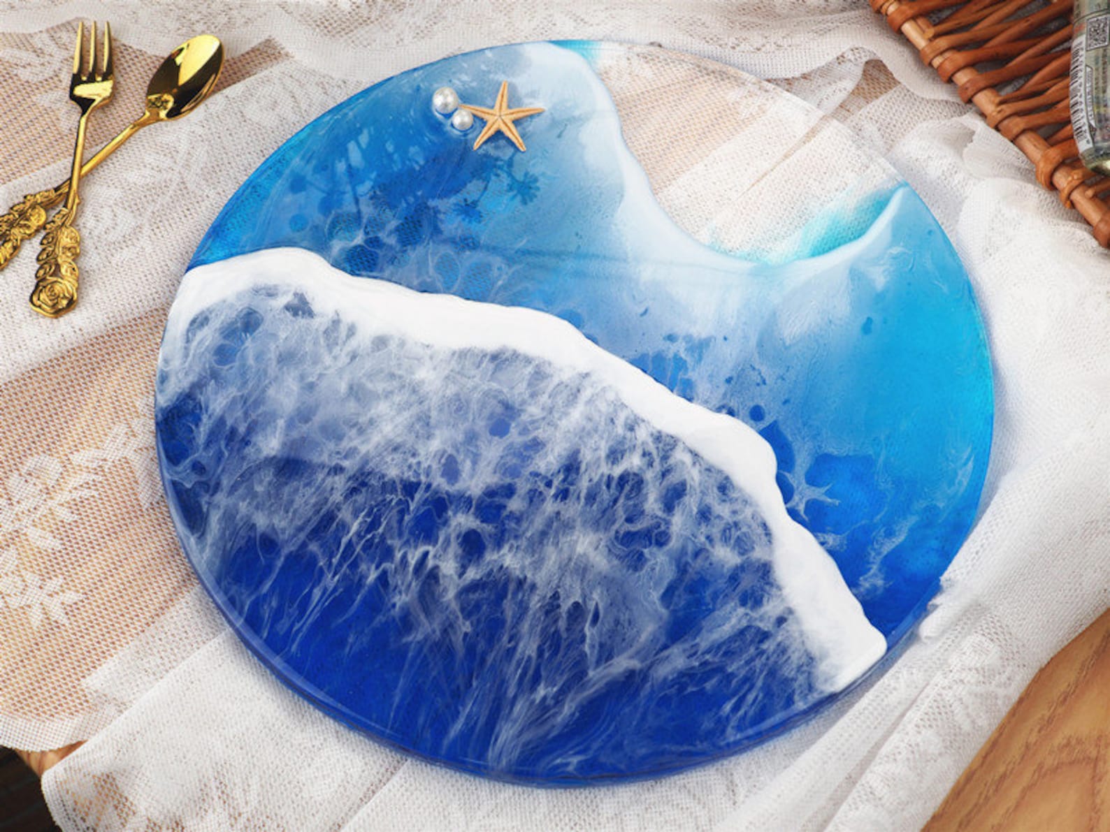 Large Round Tray Mold, Big Resin Tray Mold, Serving Tray Silicone Mold ...